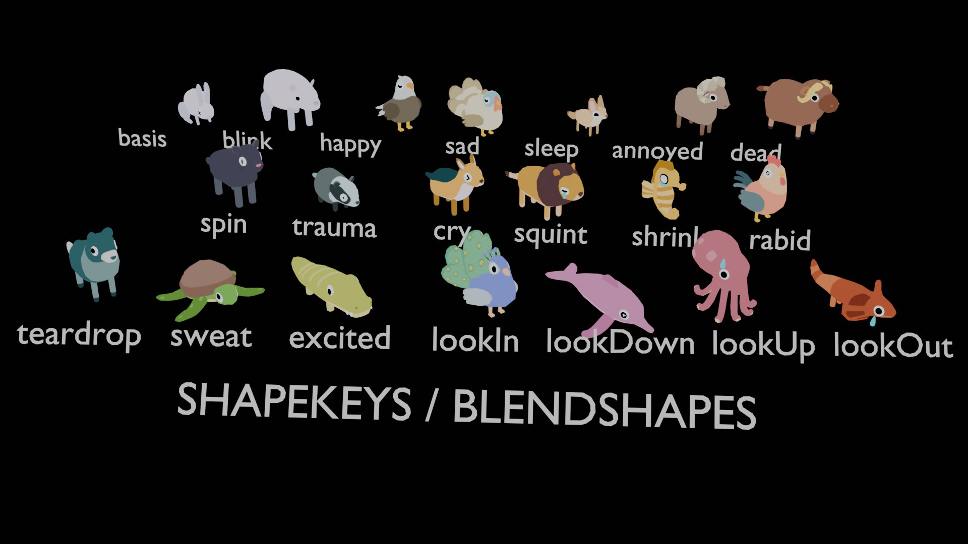 Animals ULTIMATE Pack With Animation VR AR Low-poly 3d Model 3D Model ...