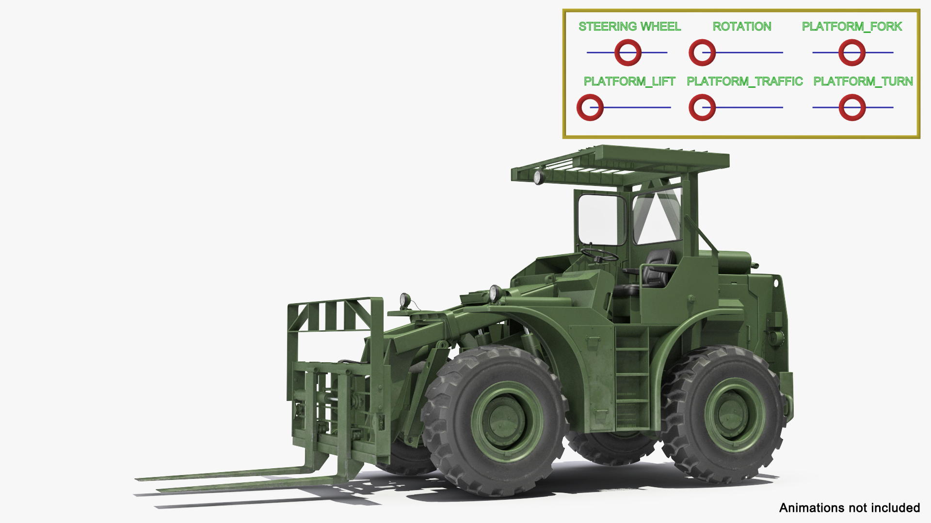 Rough terrain military forklift 3D - TurboSquid 1708740