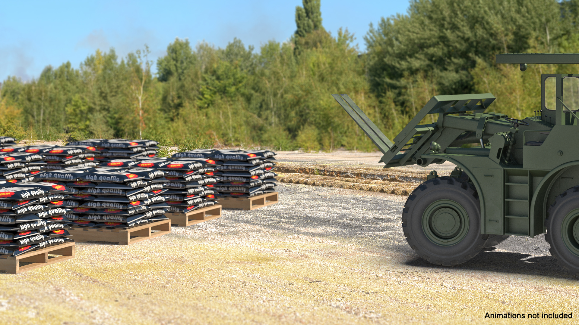 Rough terrain military forklift 3D - TurboSquid 1708740