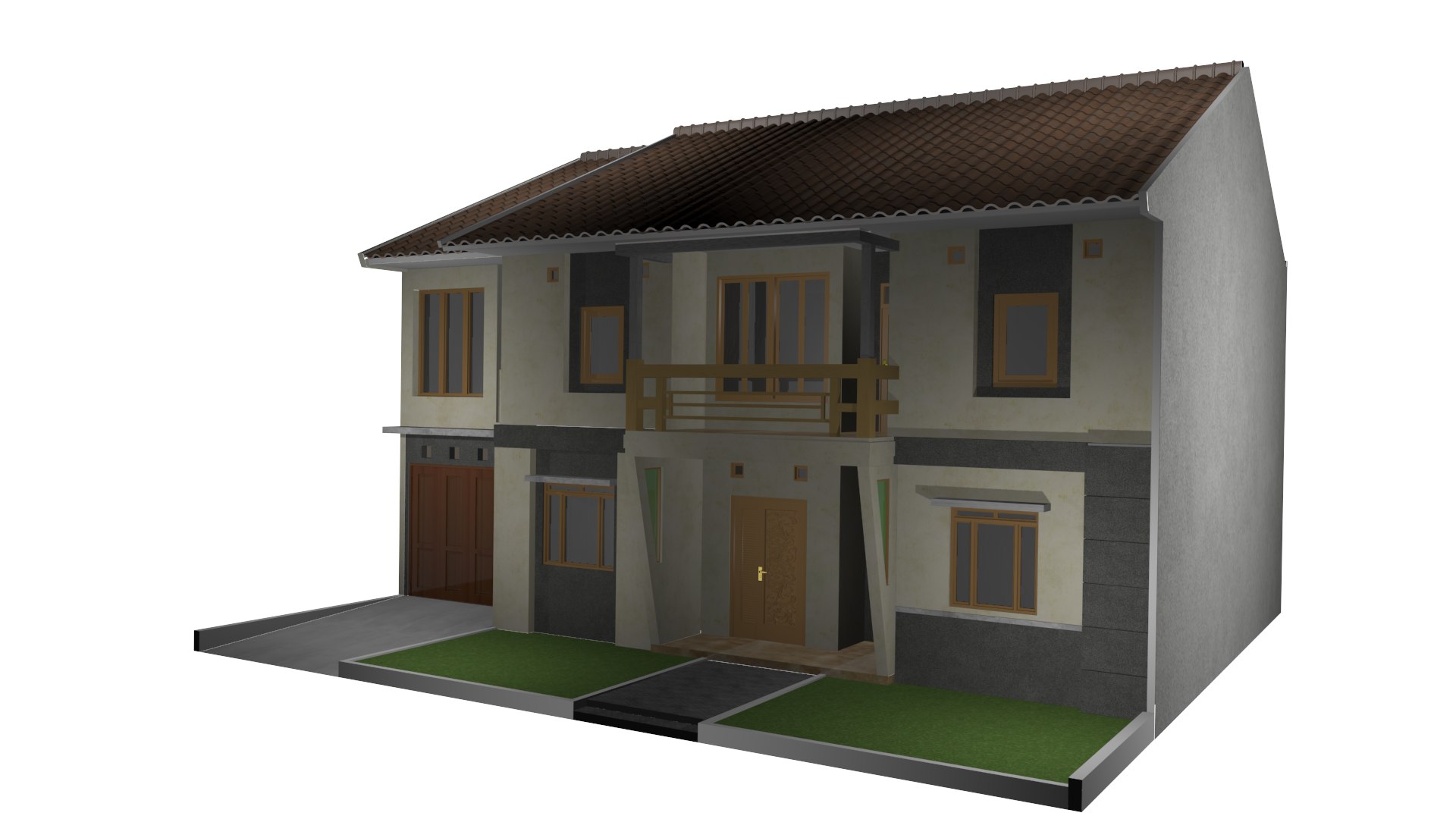 House Urban Row House 3D Model - TurboSquid 2123850