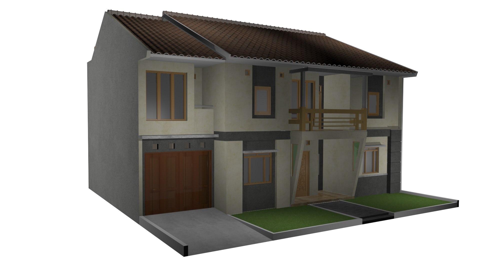 House Urban Row House 3D Model - TurboSquid 2123850