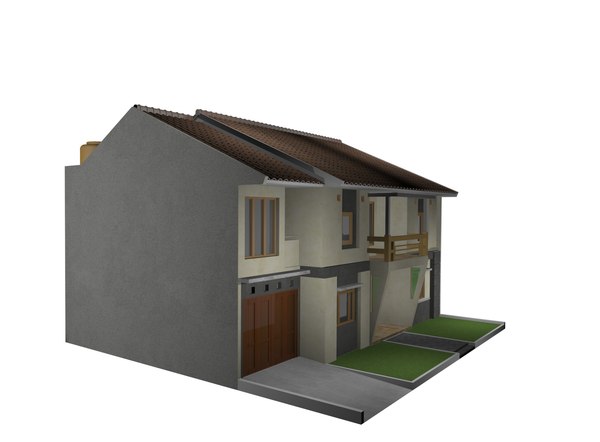 modelo 3d casa adosada de dos pisos - TurboSquid 2123850