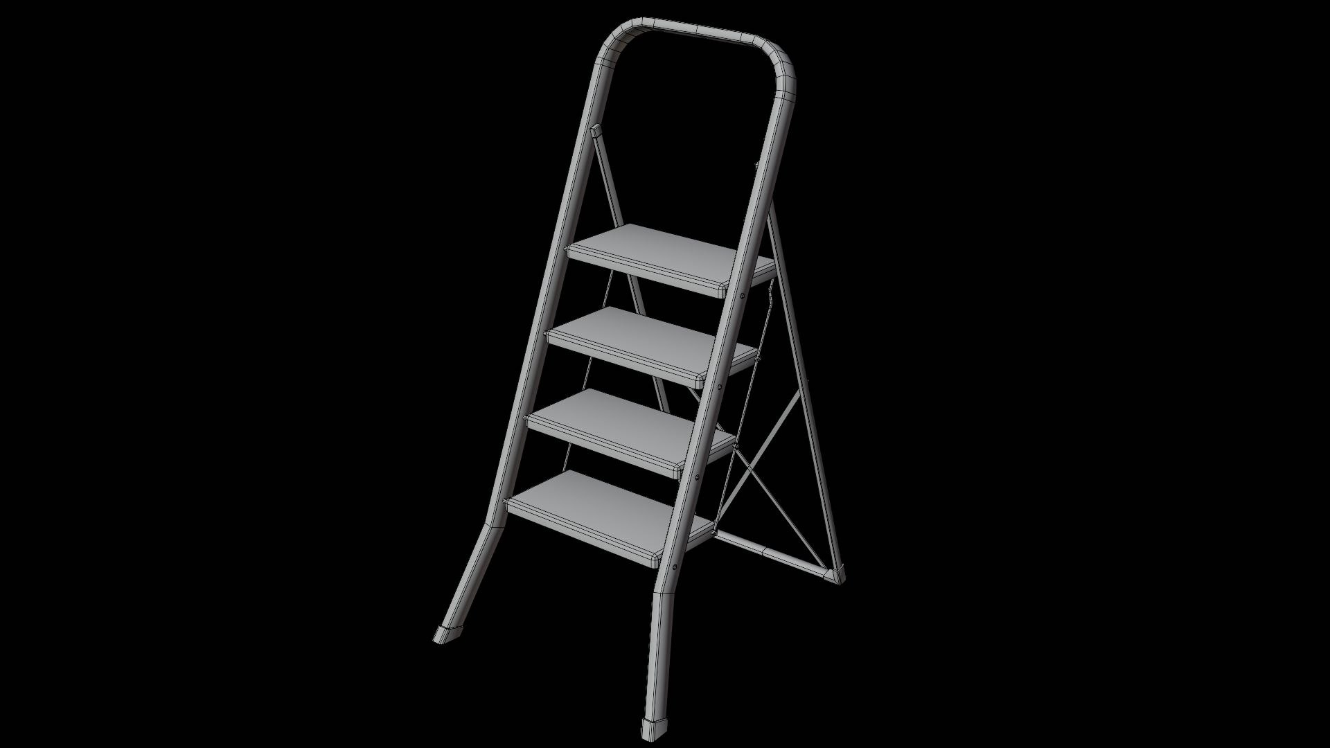 Metal Step Ladder 3D Model - TurboSquid 2112274
