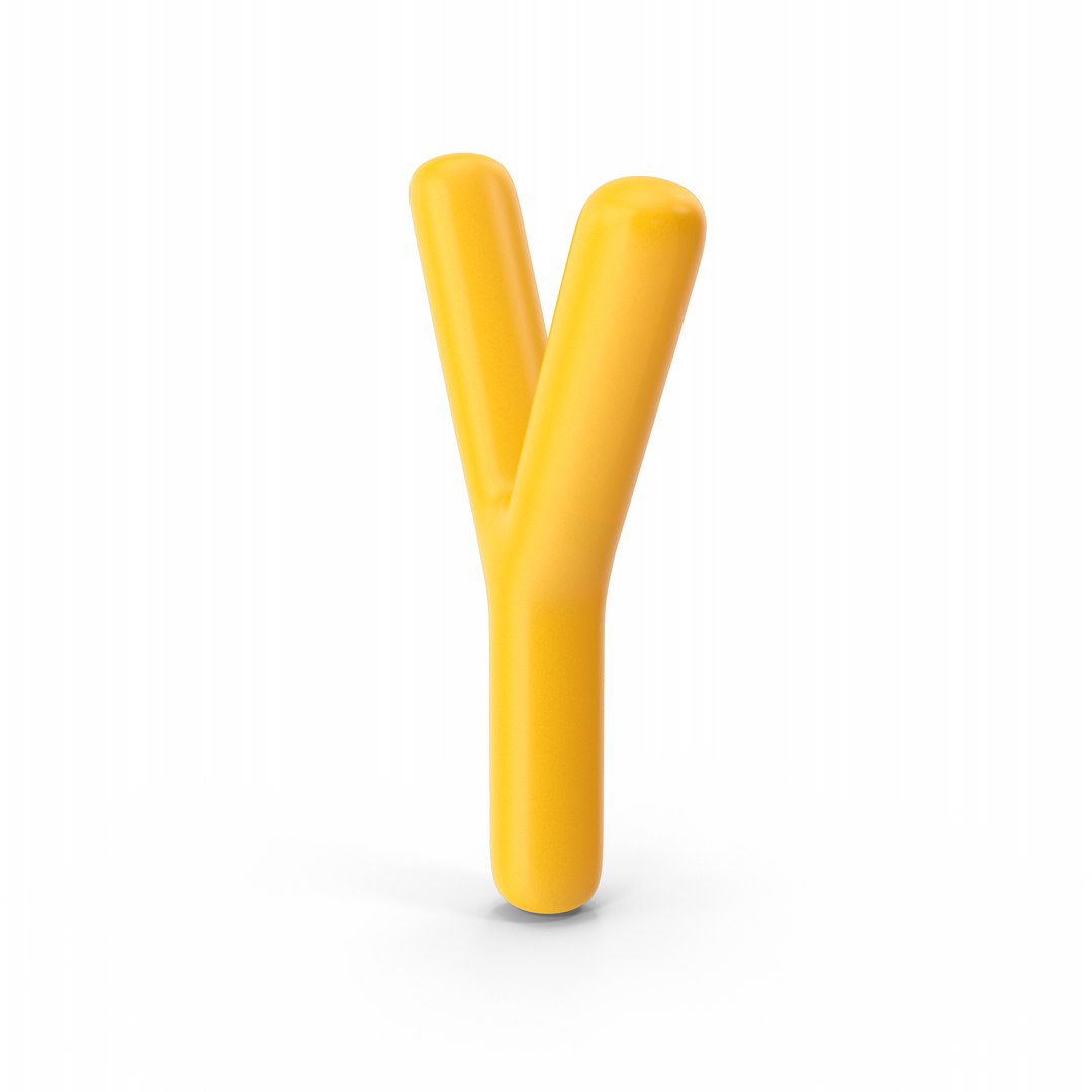 Letter Y Orange 3D Model - TurboSquid 1865819
