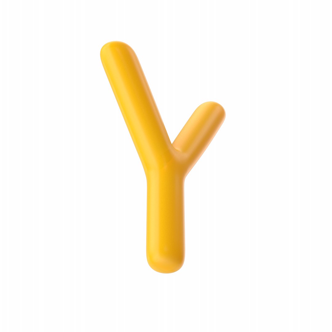 Letter Y Orange 3D Model - TurboSquid 1865819