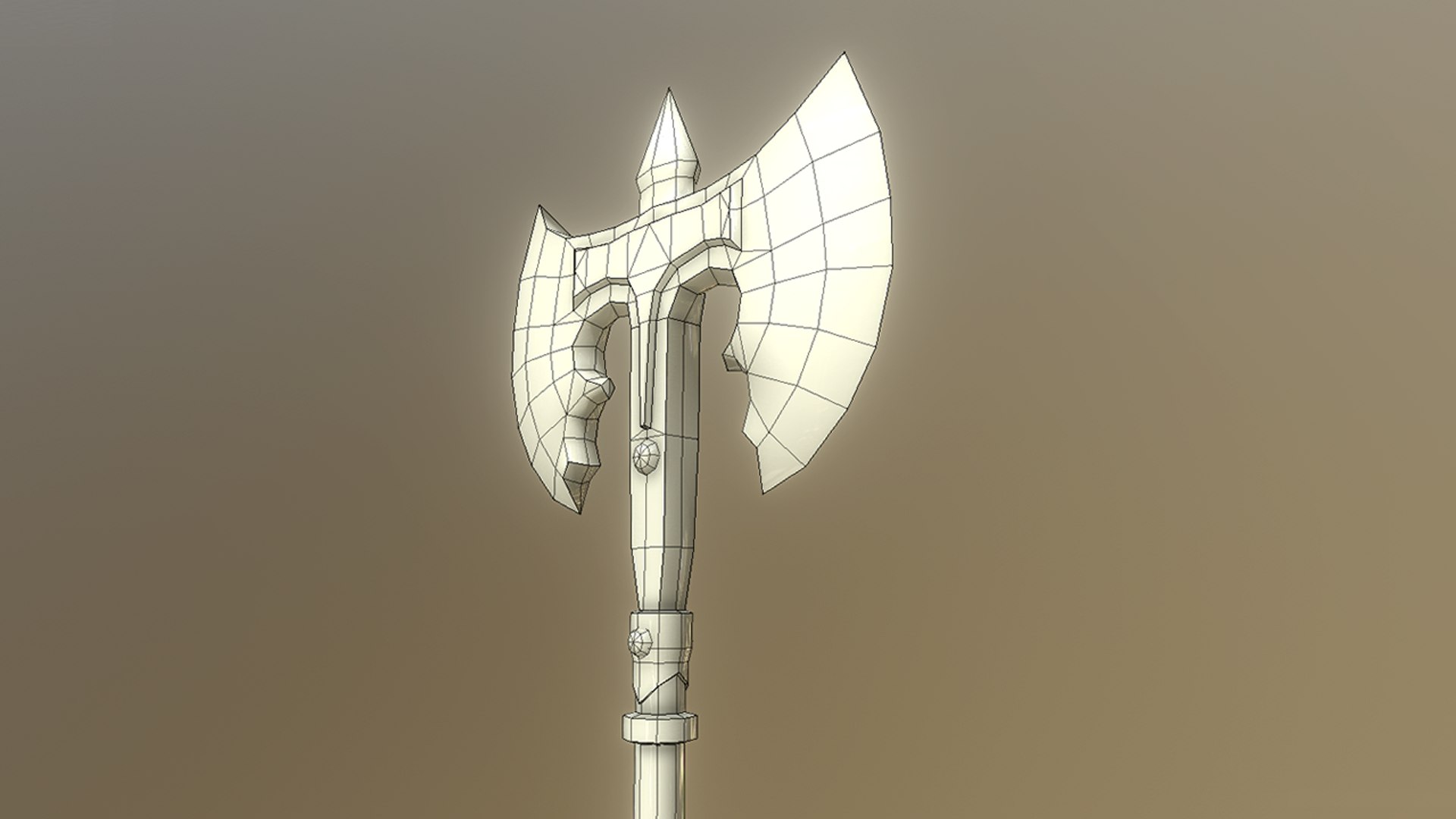 Free 3D Model Skyrim Steel Battleaxe - - TurboSquid 1293420