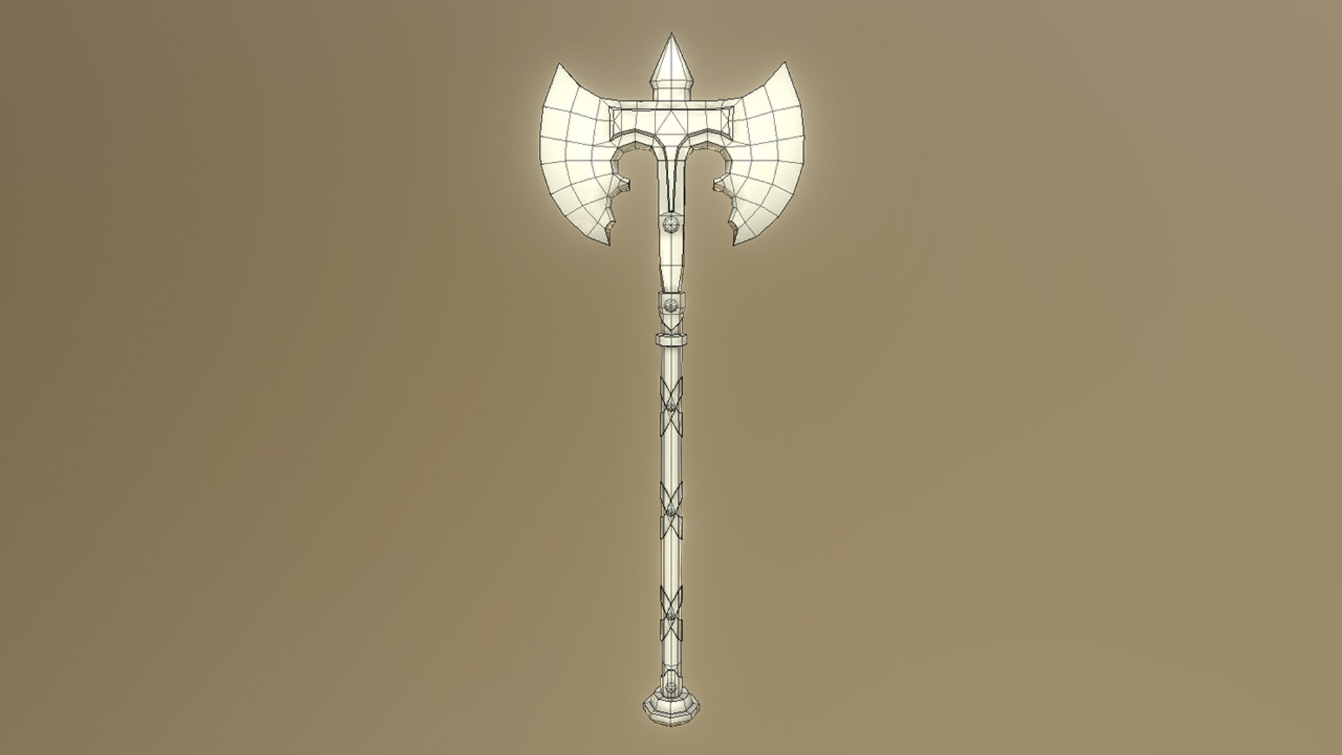 Free 3D Model Skyrim Steel Battleaxe - - TurboSquid 1293420