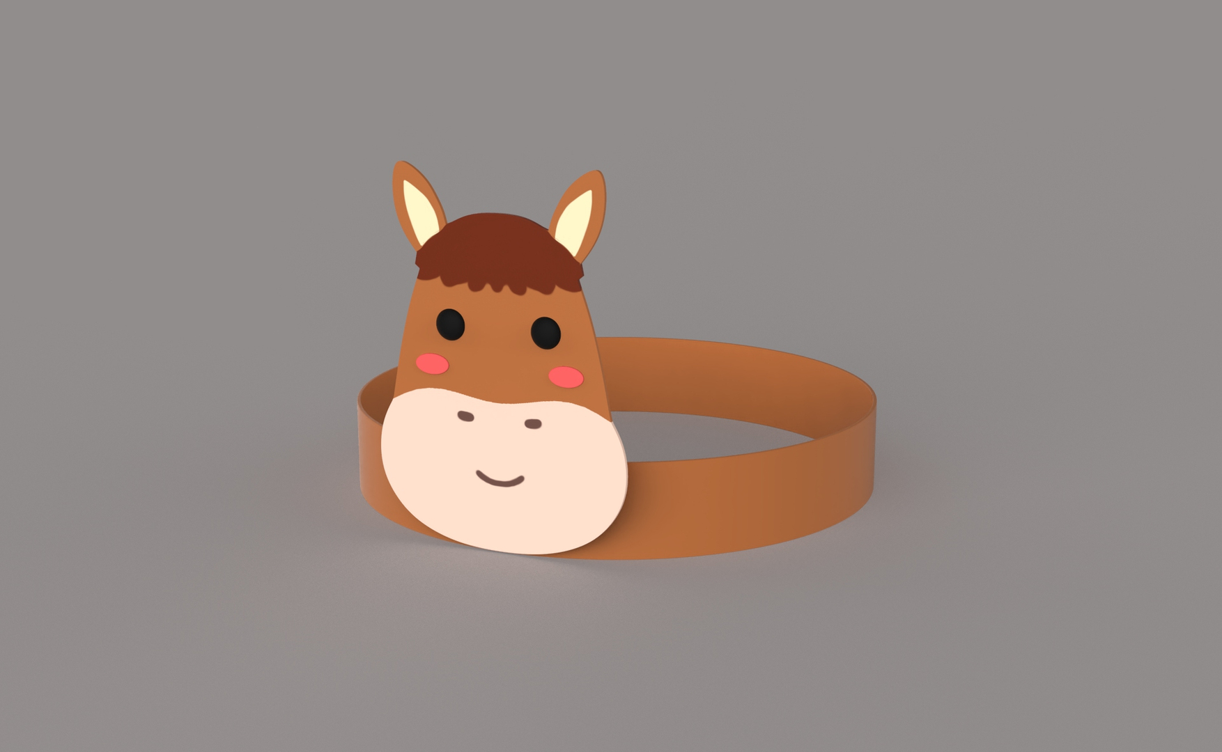 3D Model Paper Horse Headband - TurboSquid 2265636