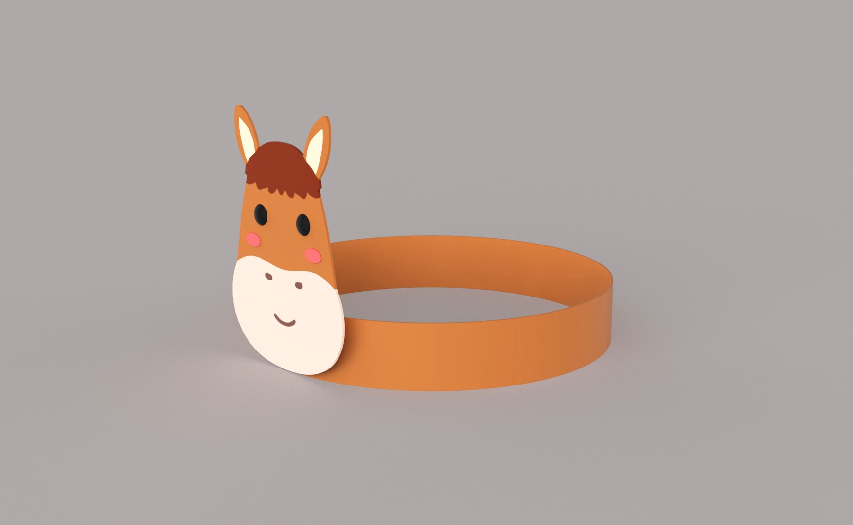 3D Model Paper Horse Headband - TurboSquid 2265636