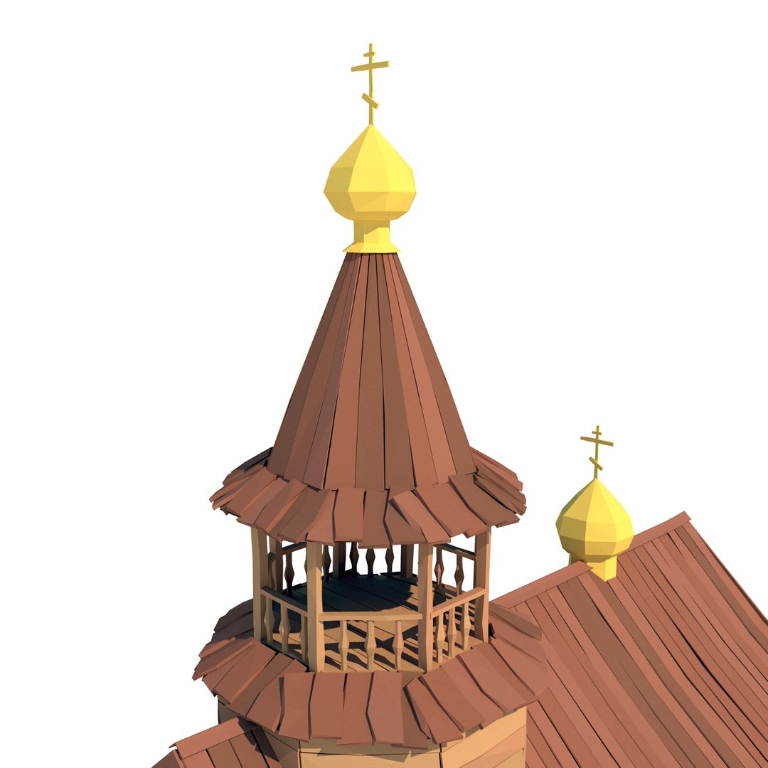 3d Wooden Church Cartoon