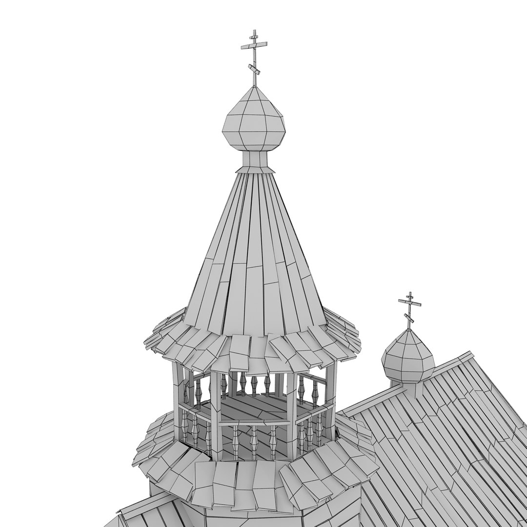 3d Wooden Church Cartoon