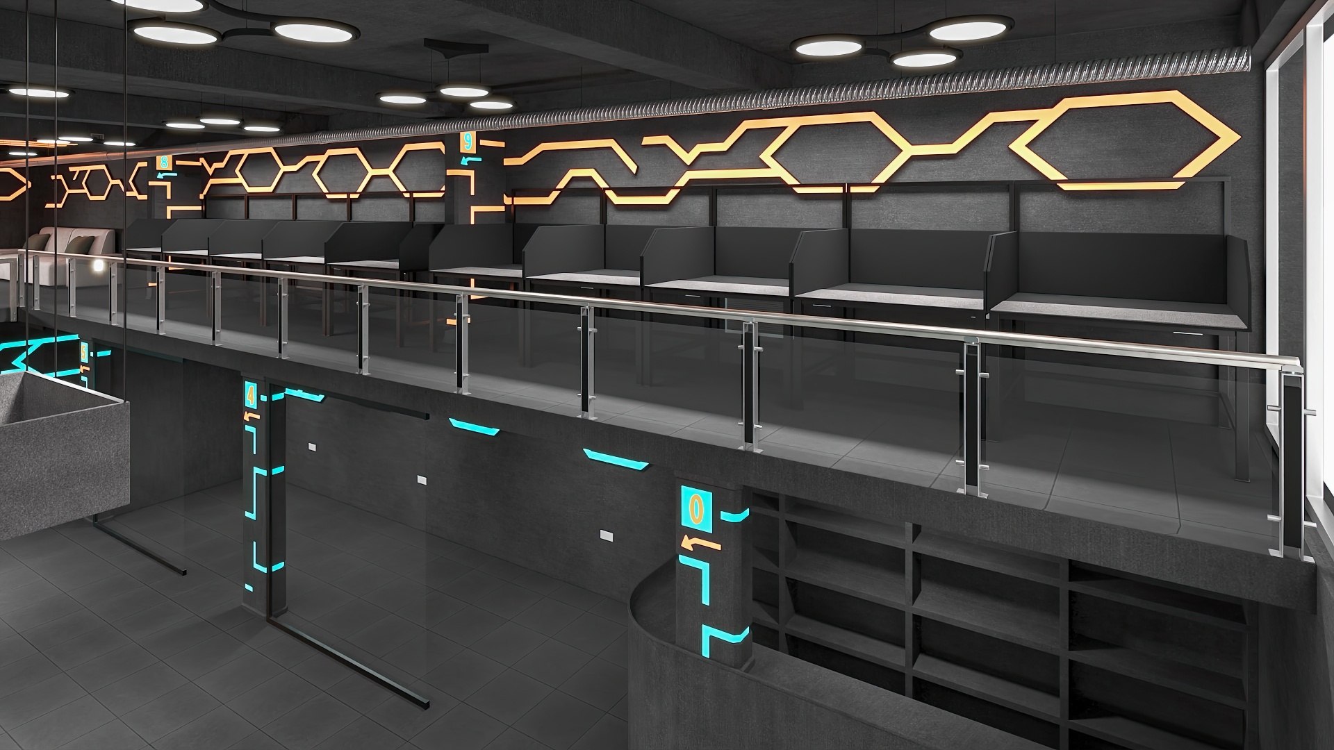 Modern Gaming Lounge Interior 3D Model - TurboSquid 2520042