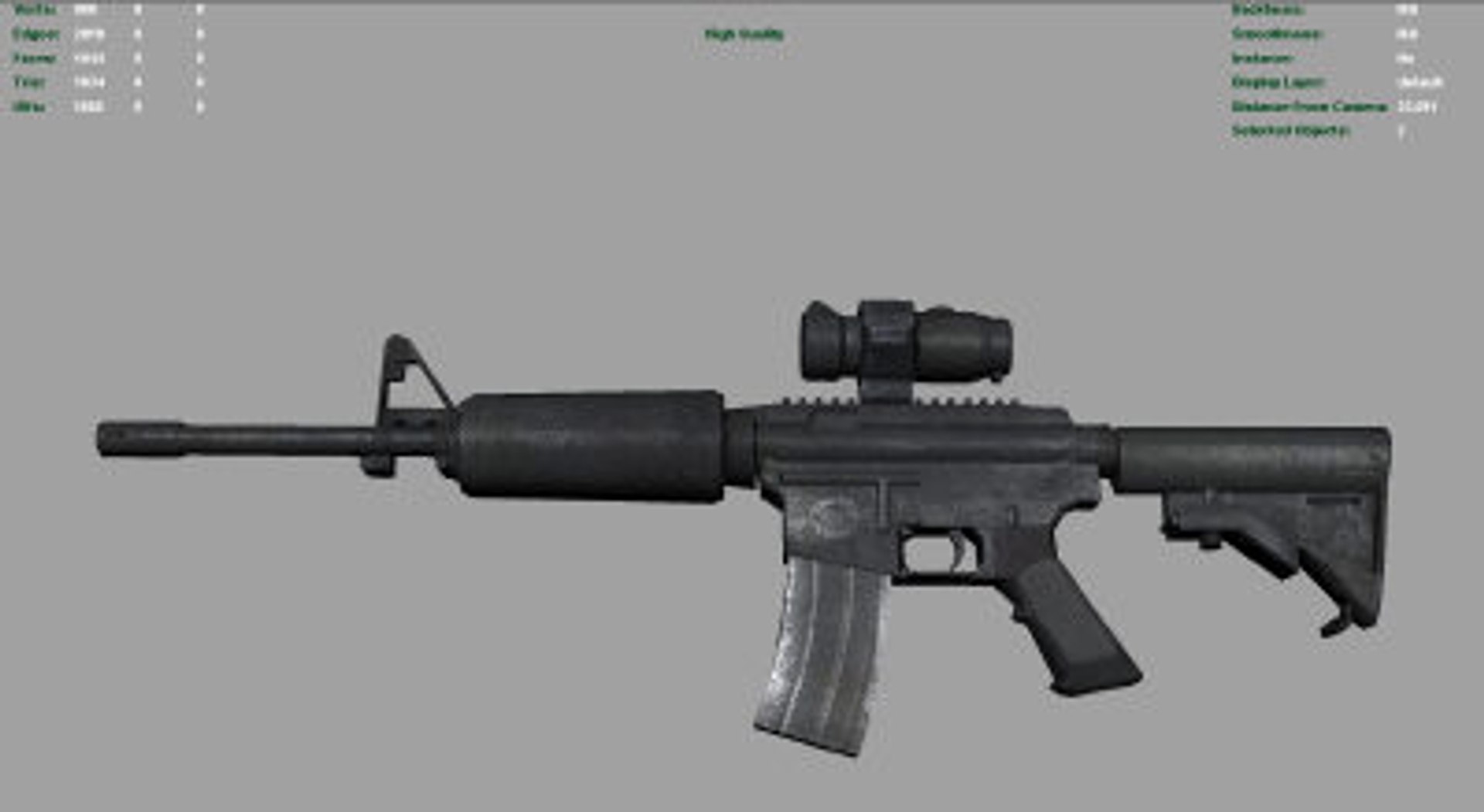 3d m4 gun version model