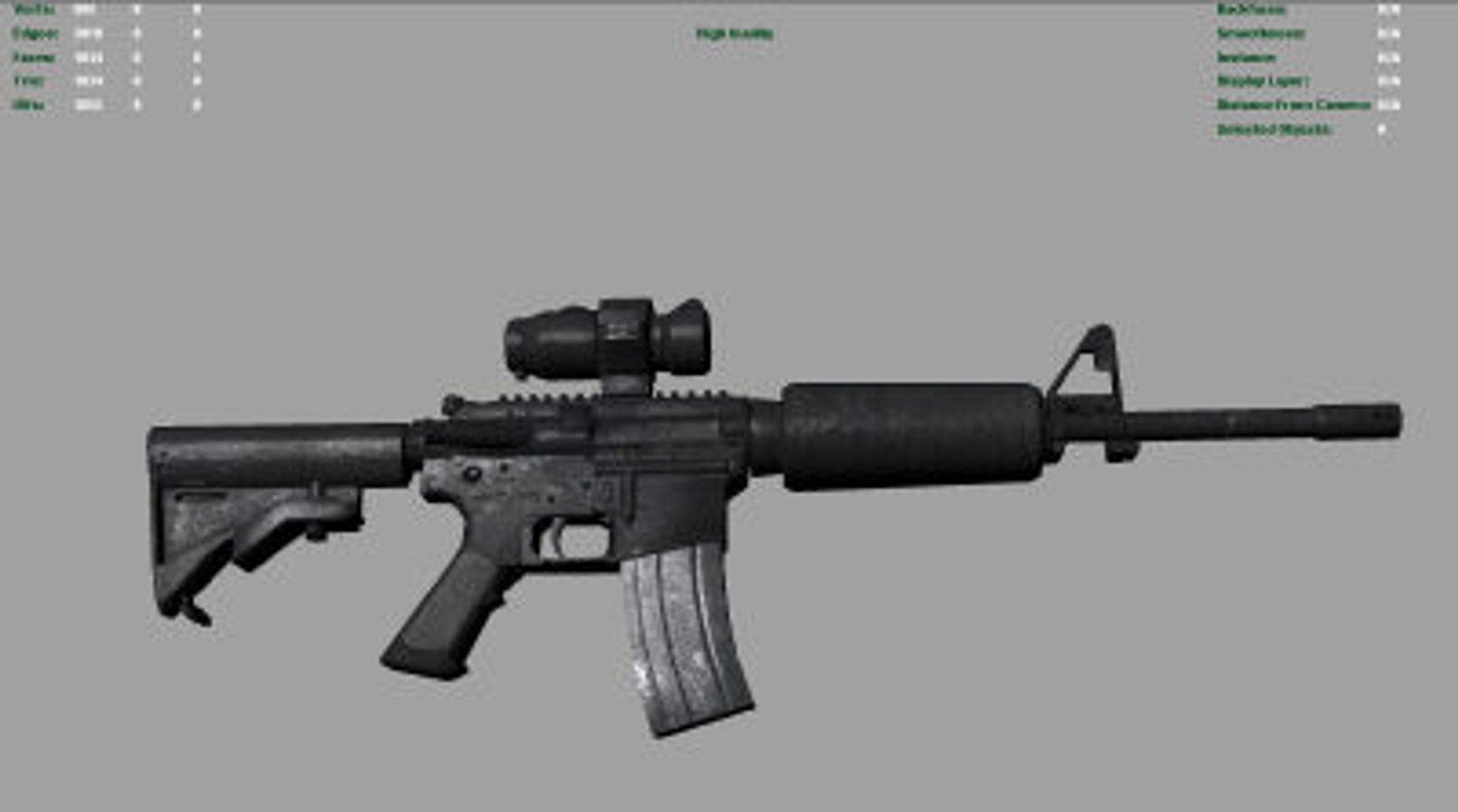 3d m4 gun version model