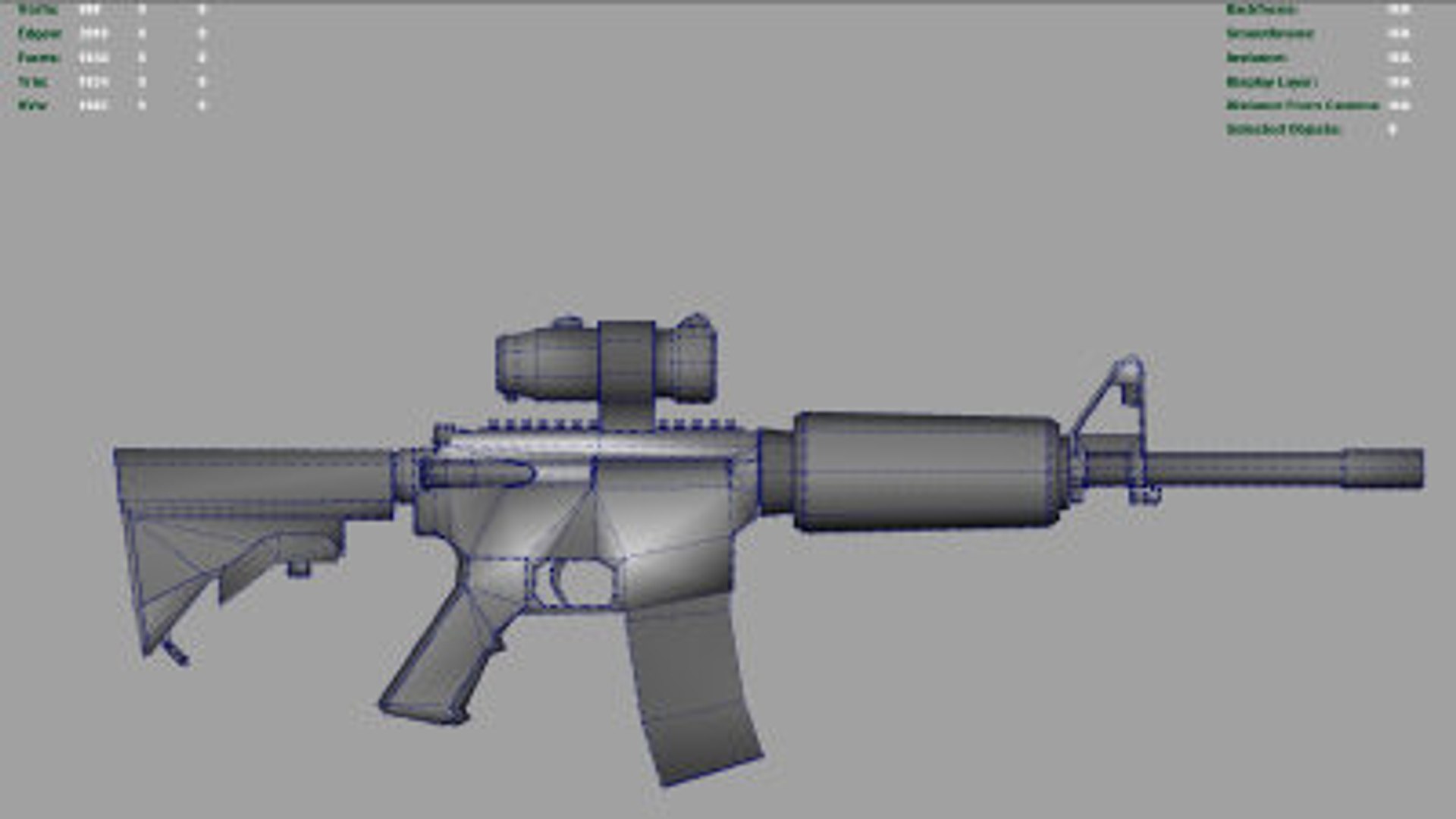 3d m4 gun version model