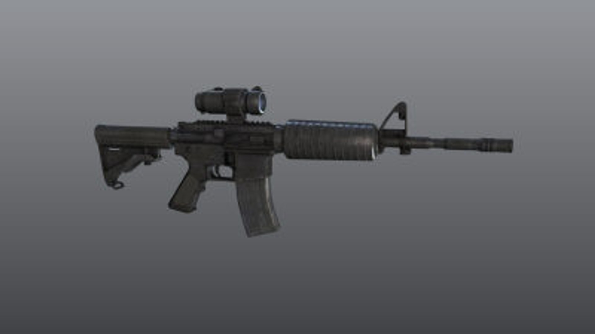 3d m4 gun version model