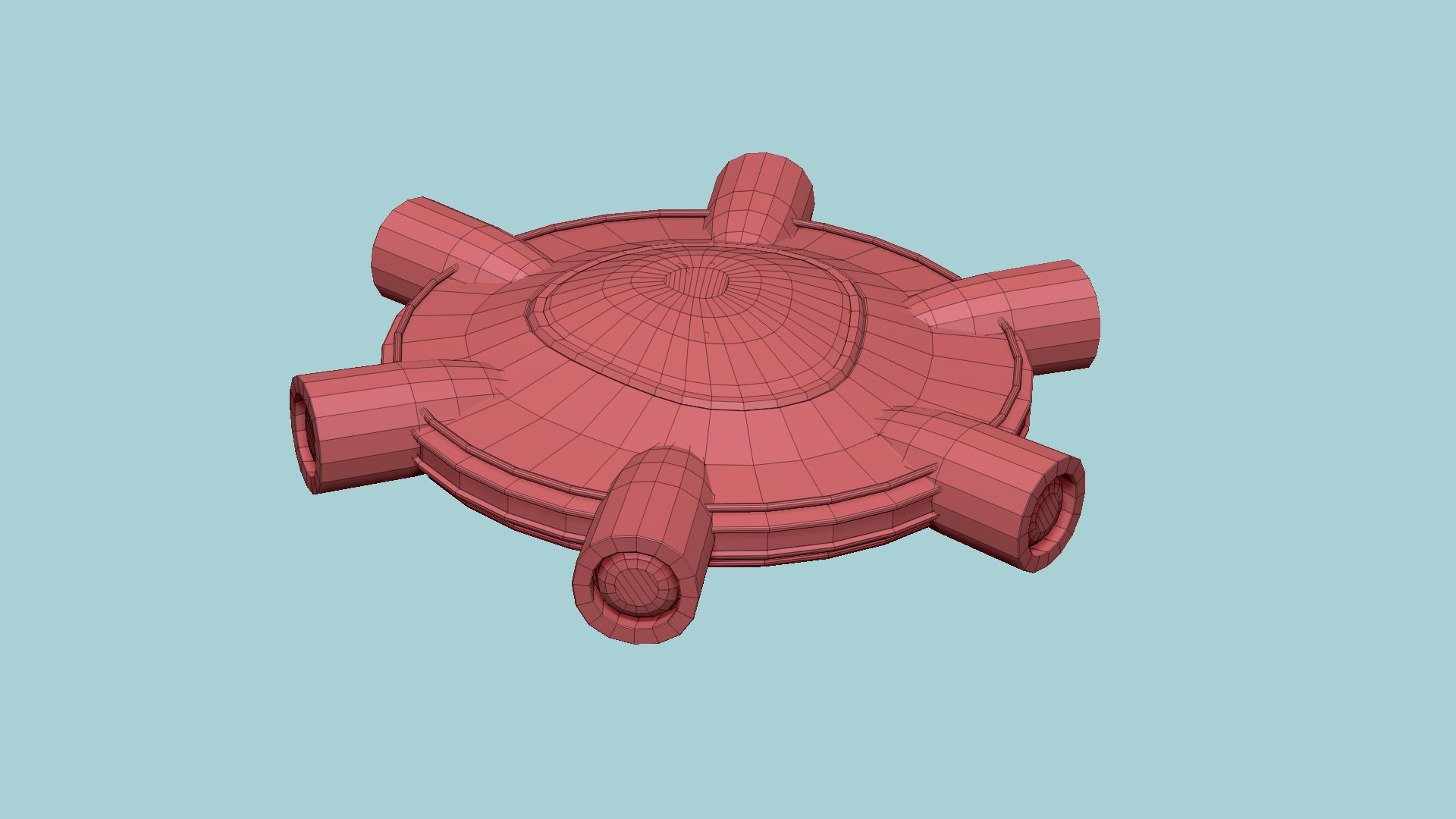3D Alien Spaceship UFO J02 Aluminum - Sci Fi Spacecraft Design ...