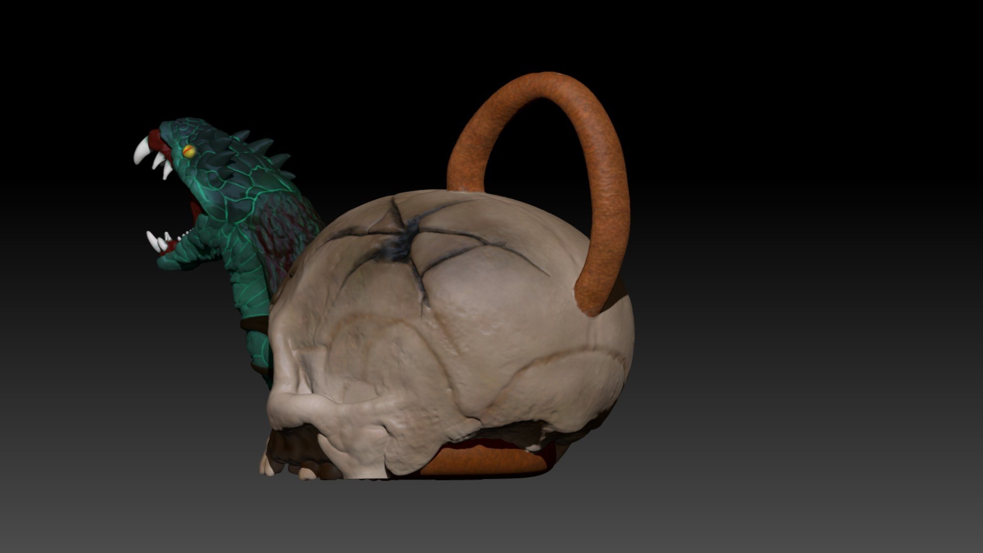 3D Model Skull Teapot - TurboSquid 2044838