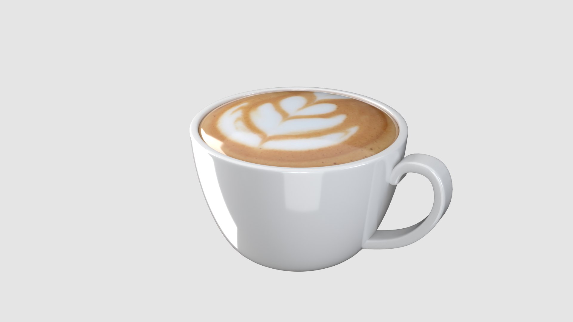 3D Coffee Latte - TurboSquid 2410329