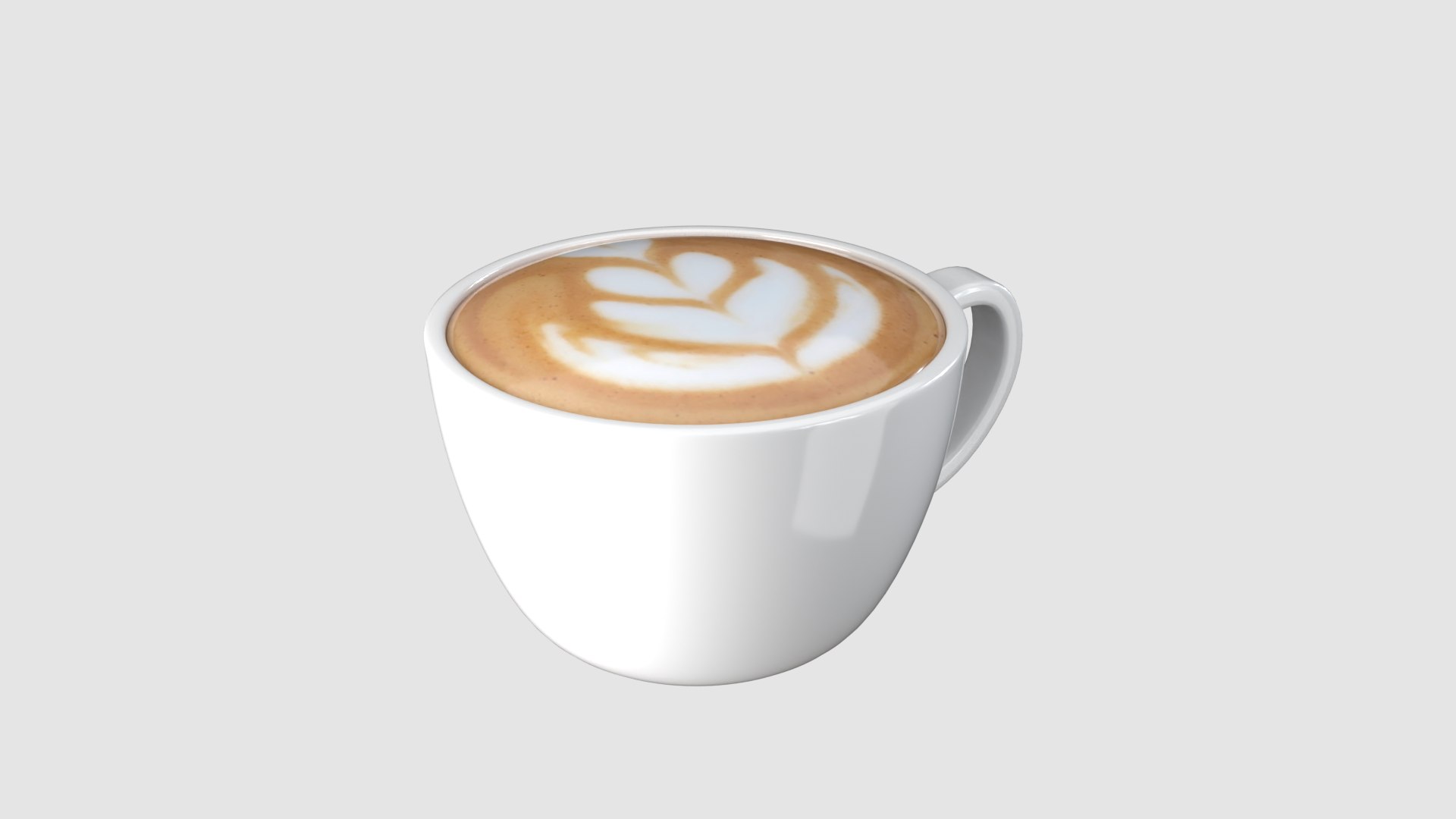 3D Coffee Latte - TurboSquid 2410329