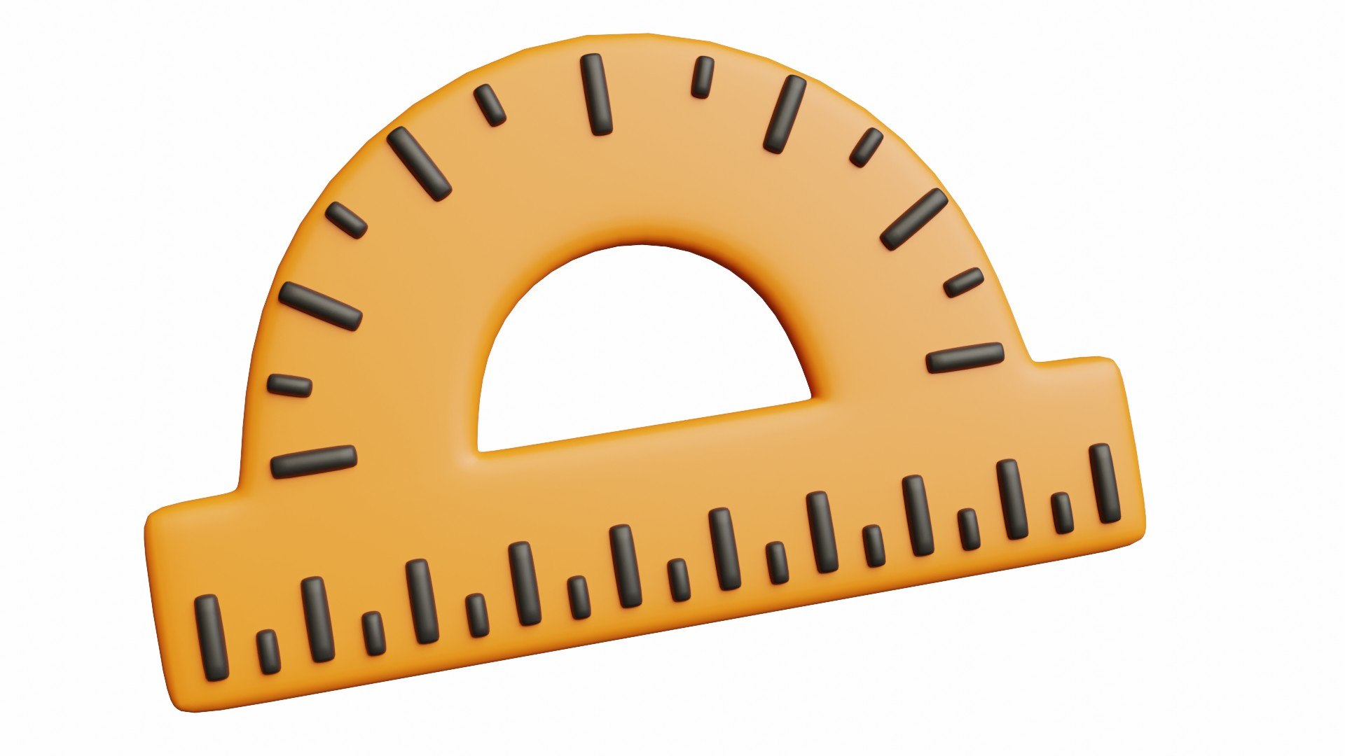 Stylized Protractor Ruler Illustration 3D Model - TurboSquid 2523515