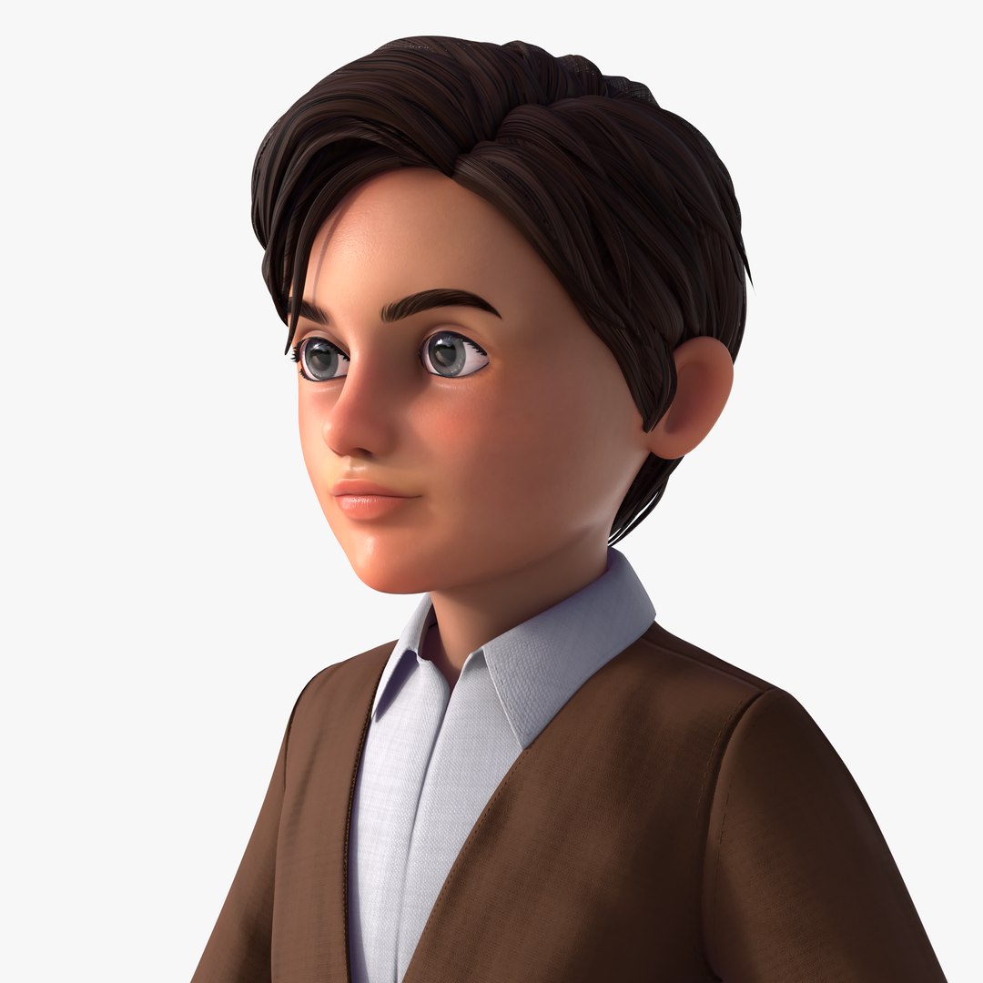 3D Asian Cartoon Boy Model - TurboSquid 1982660