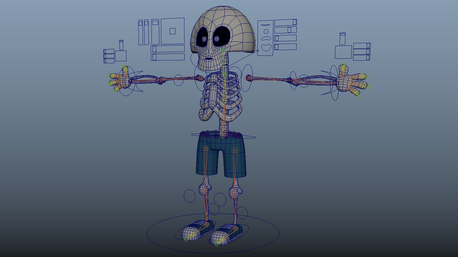 3D Mr Skeleton - Rigged - TurboSquid 1941634