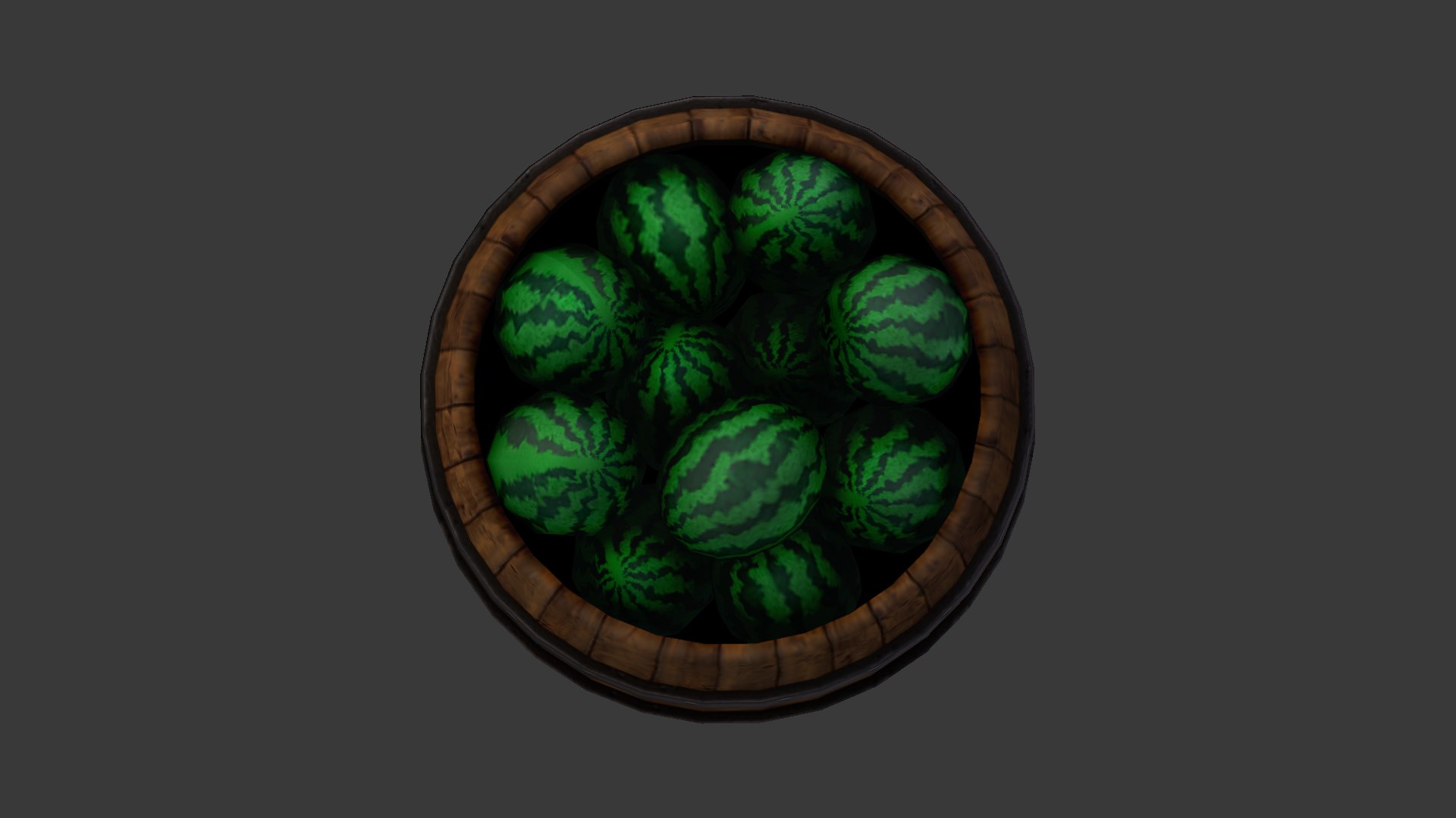 3D Watermelon Barrel Model - TurboSquid 1883890
