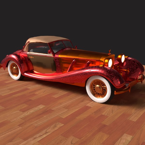 modelo 3d Coche clásico chino rojo - TurboSquid 2369412