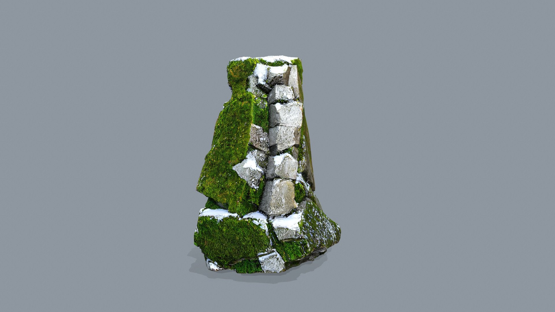 3D Mossy Cliff Rocks Model - TurboSquid 2255043