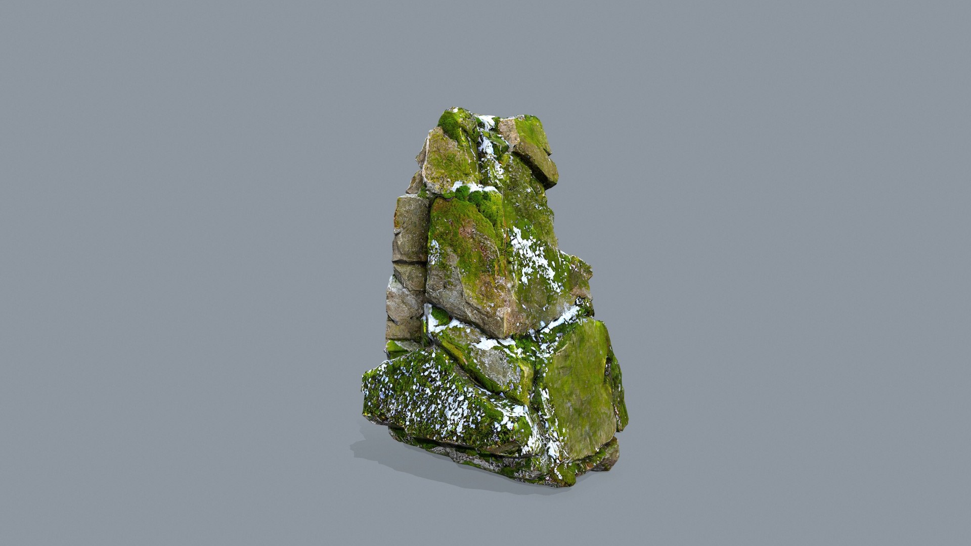 3D Mossy Cliff Rocks Model - TurboSquid 2255043