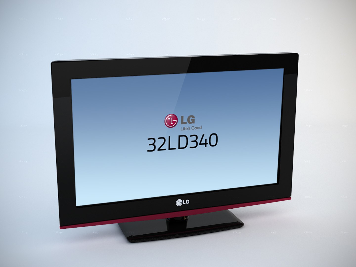 3d model of lg 32ld340 lcd tv
