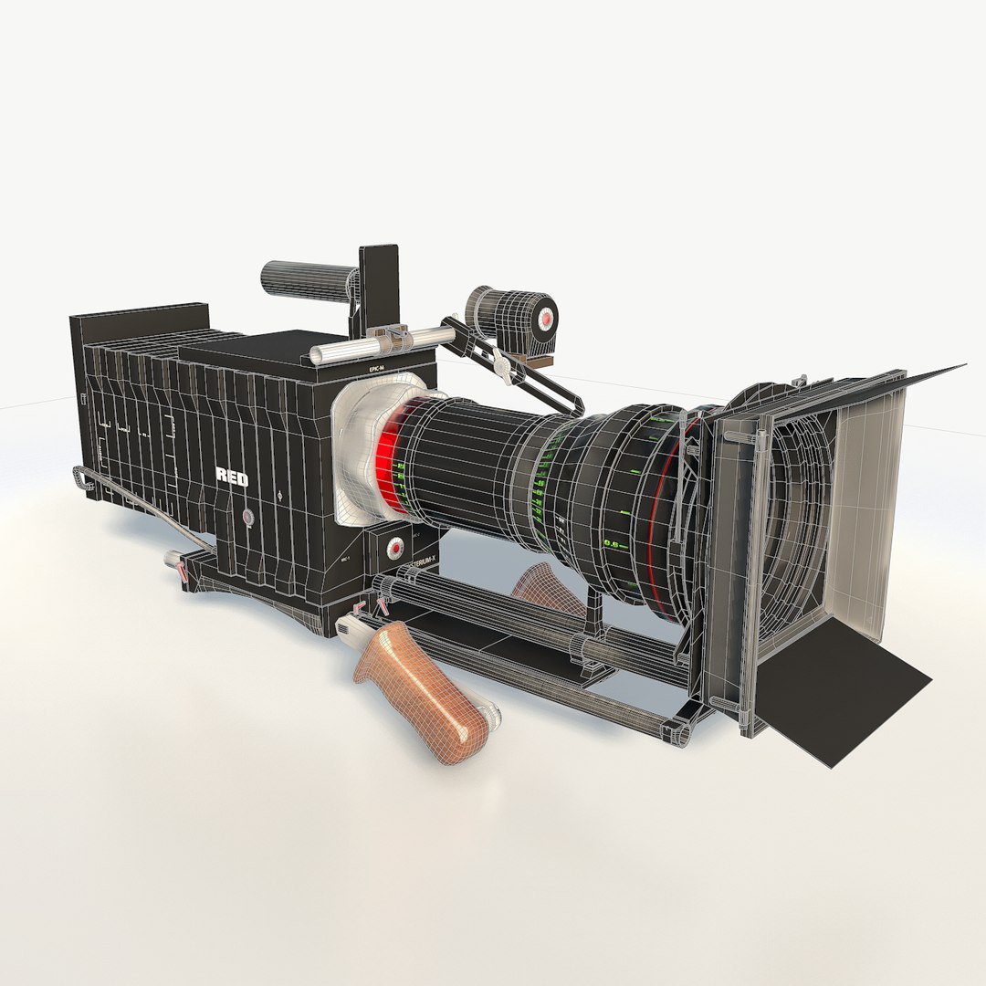 3d realistic red epic camera model