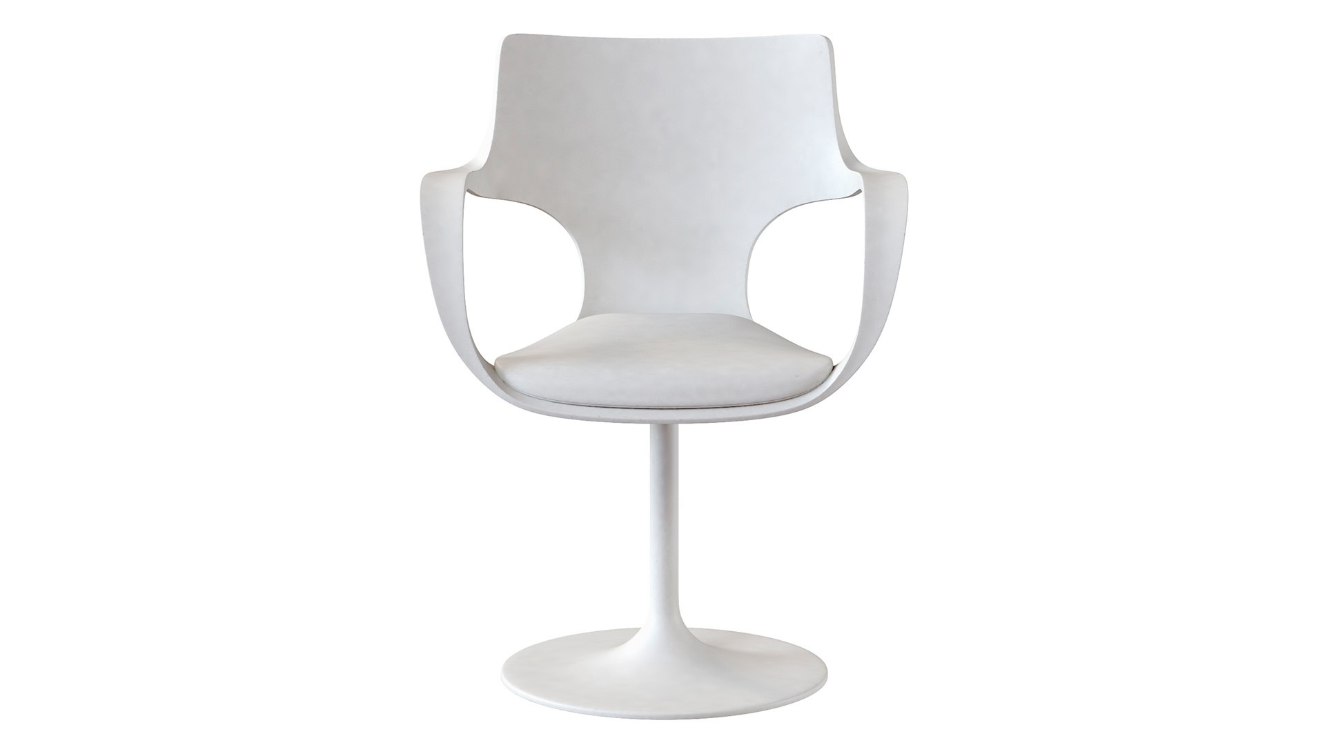 3D The Flute swivel chair plastic white model - TurboSquid 2073012