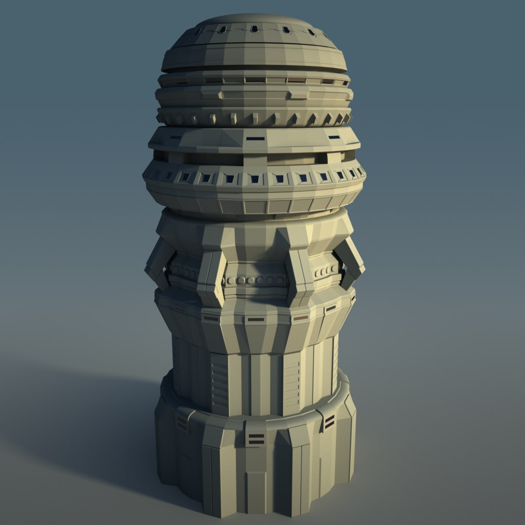 3d Futuristic Skyscraper Model