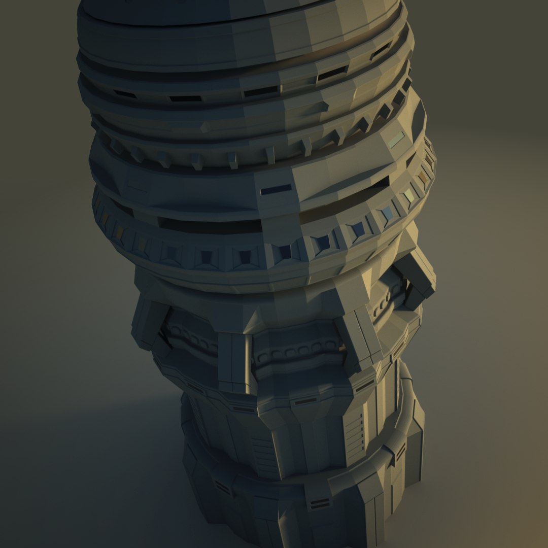 3d Futuristic Skyscraper Model
