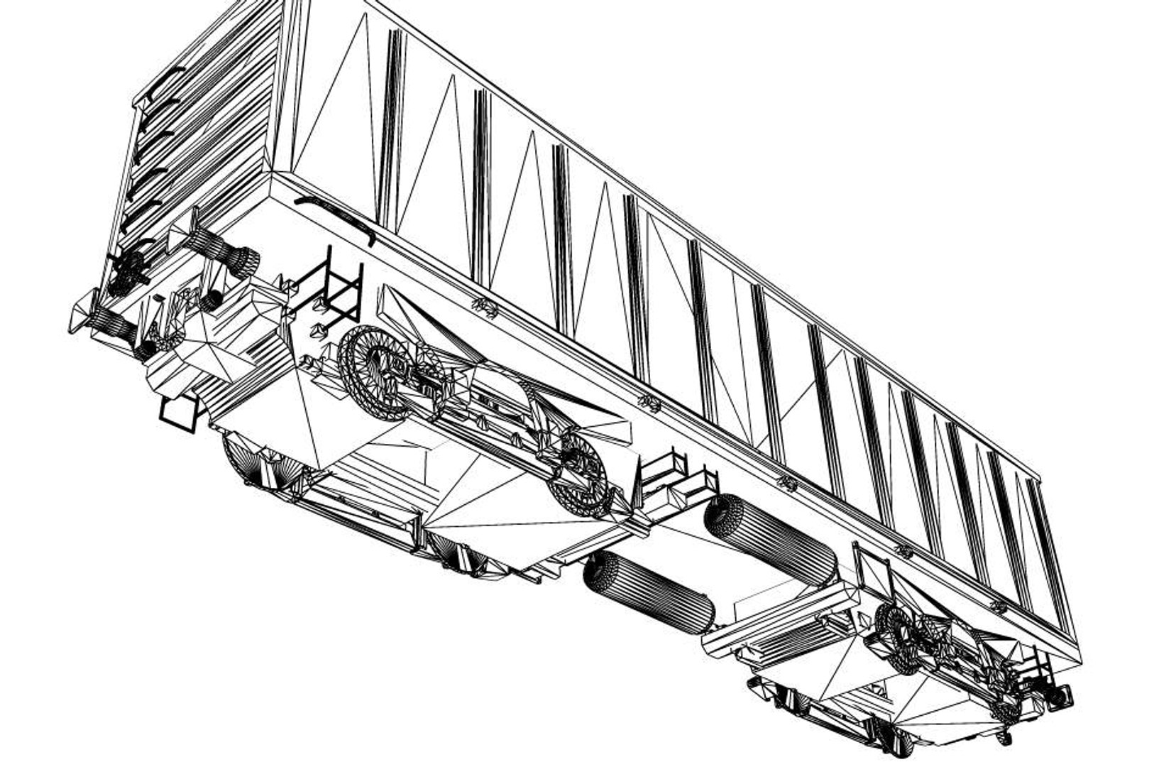 3d train cargo model