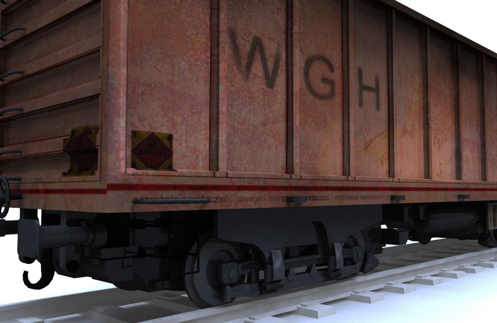 3d train cargo model