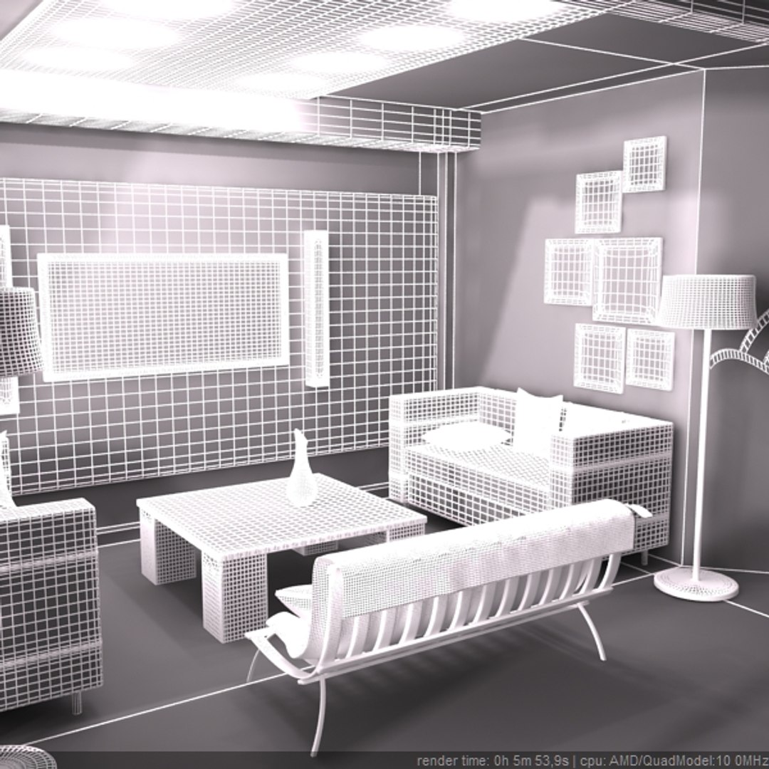 3d Model Room Interior Modern