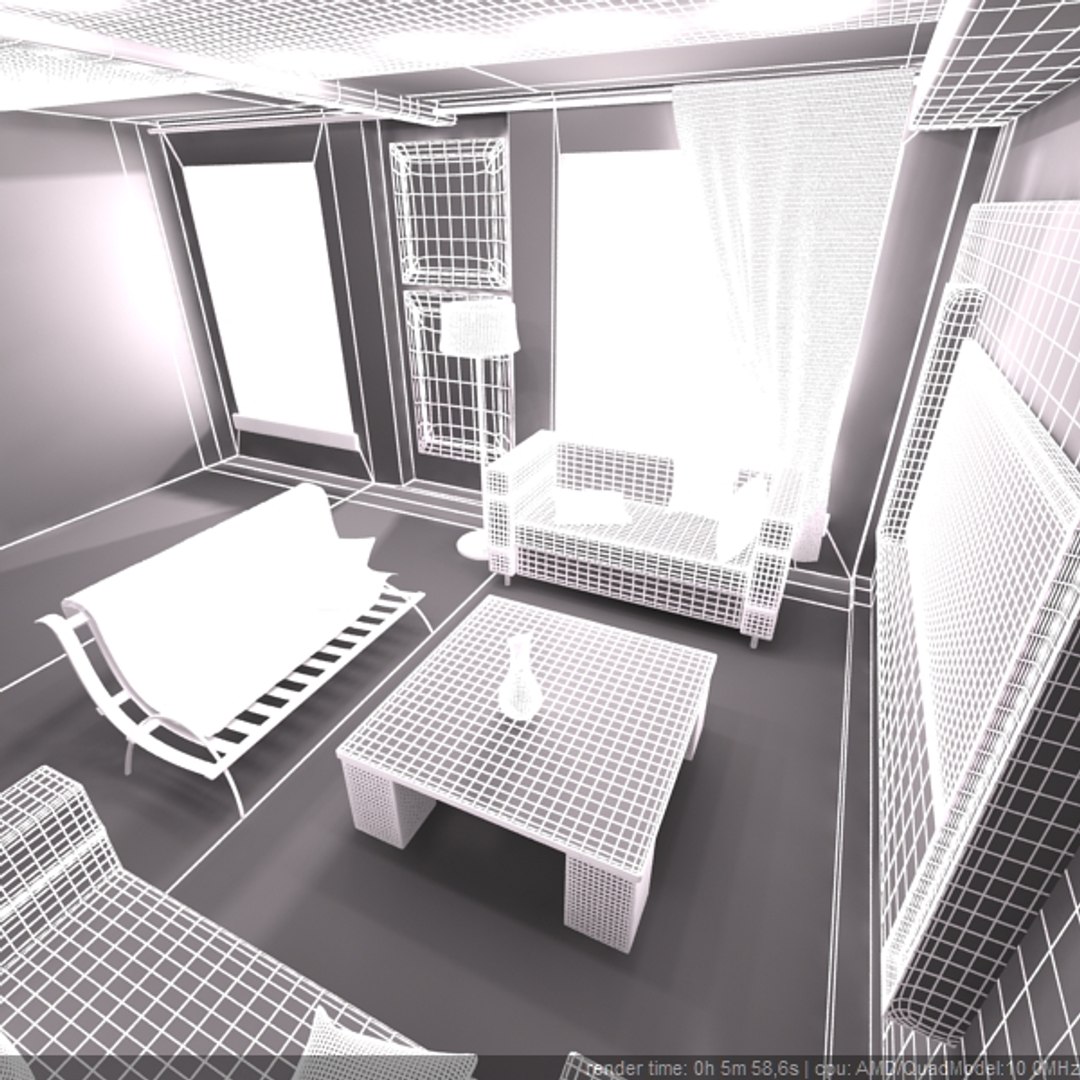 3d Model Room Interior Modern