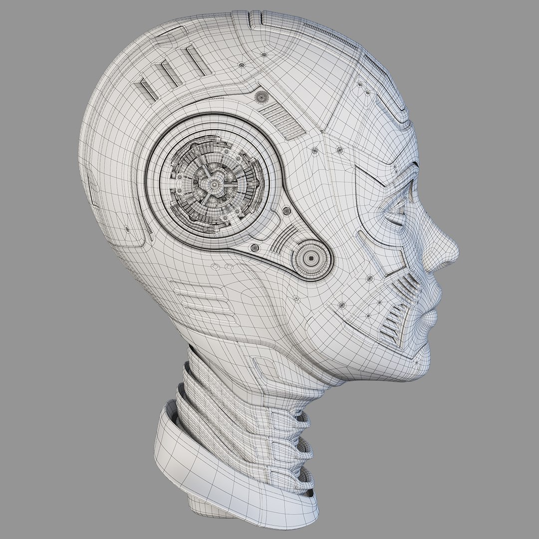 Female Cyborg Head 3D - TurboSquid 1737324