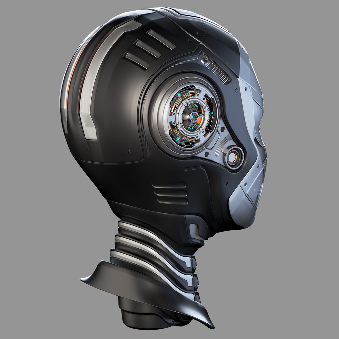 Female Cyborg Head 3D - TurboSquid 1737324