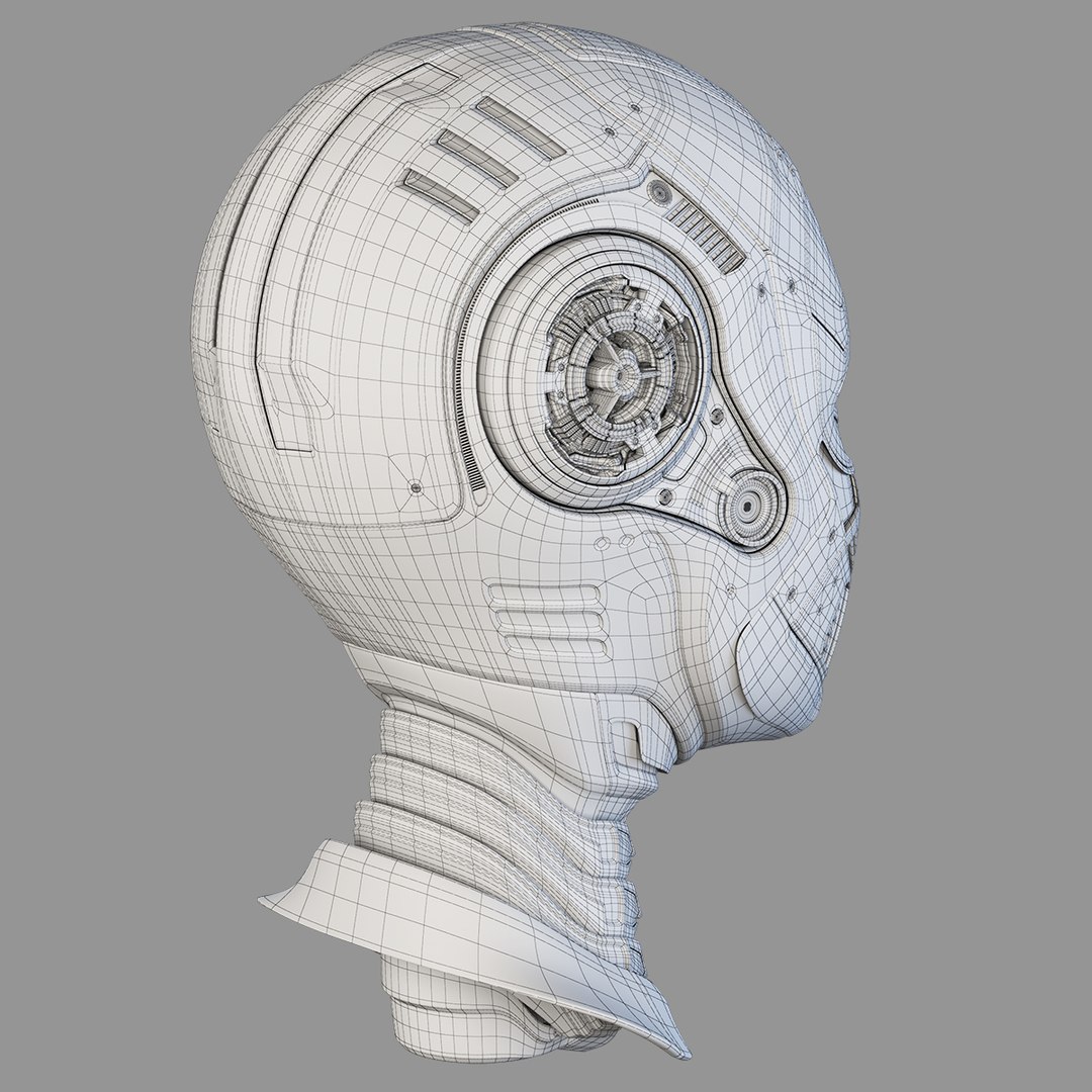 Female Cyborg Head 3D - TurboSquid 1737324