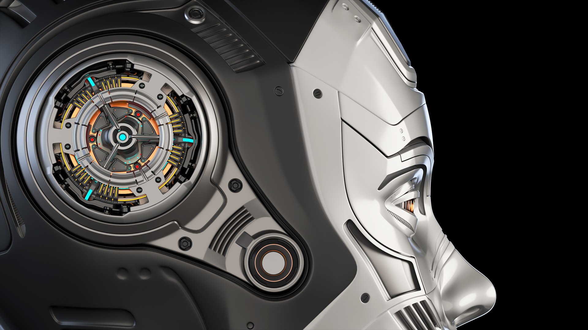 Female Cyborg Head 3D - TurboSquid 1737324