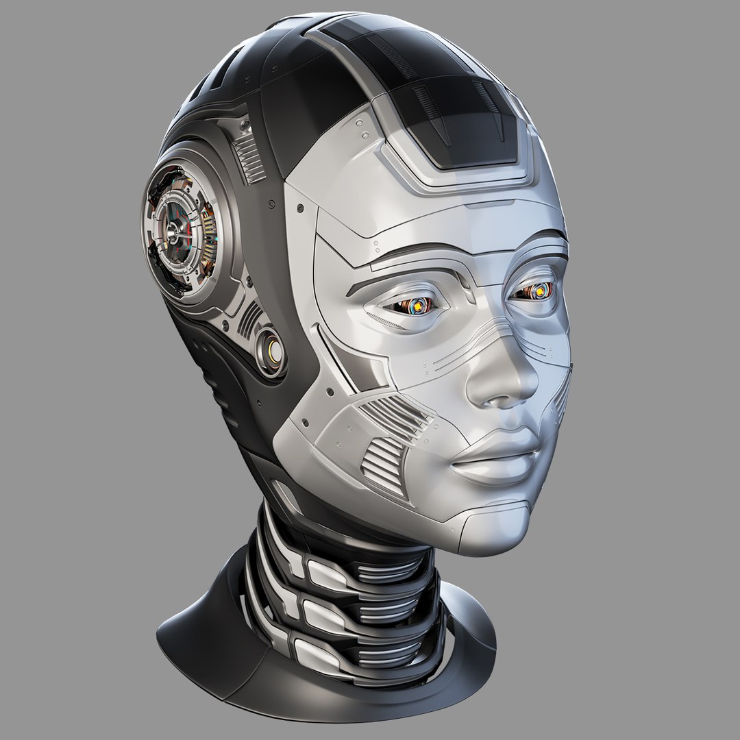 Female Cyborg Head 3D - TurboSquid 1737324