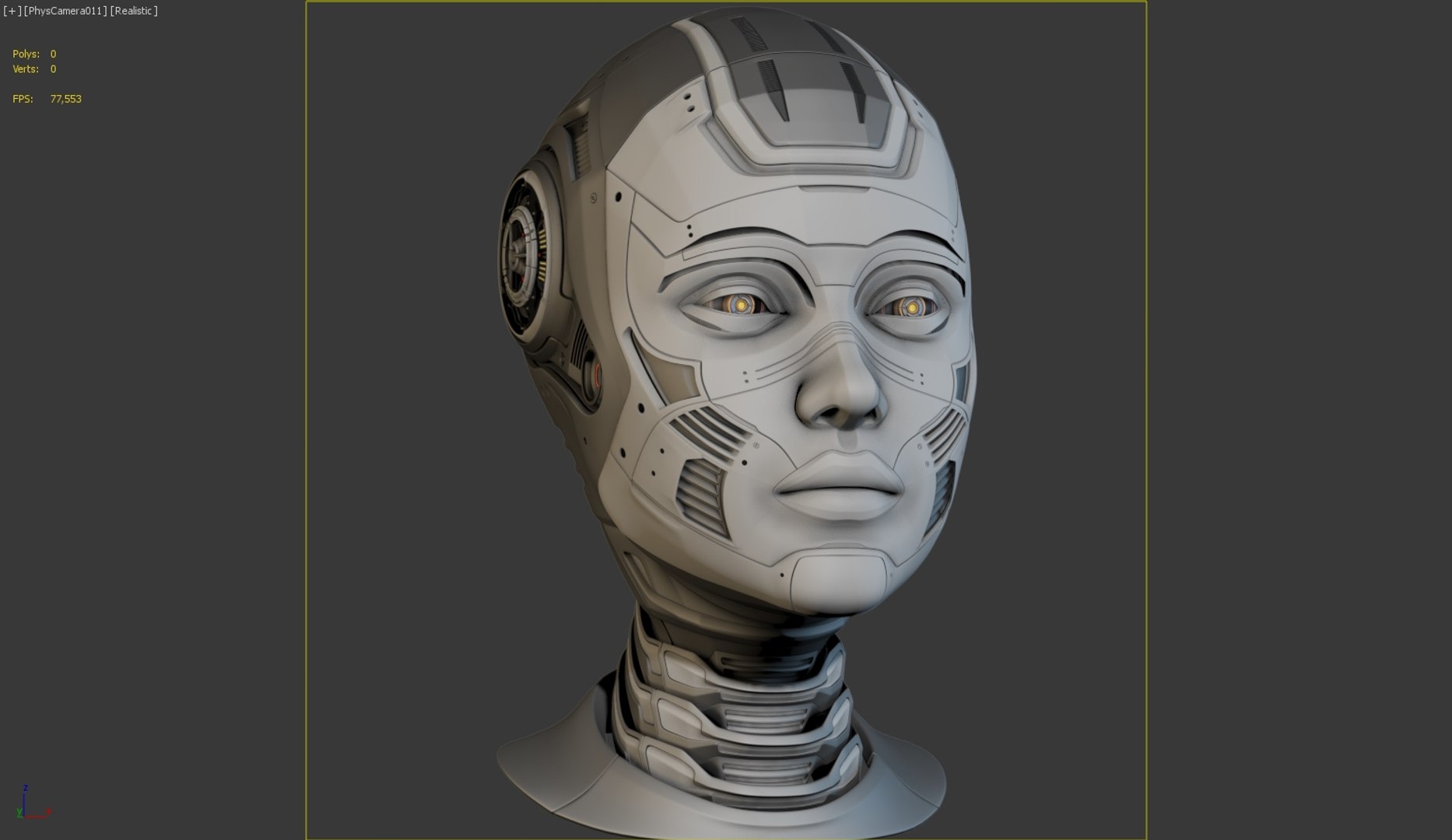 Female Cyborg Head 3D - TurboSquid 1737324