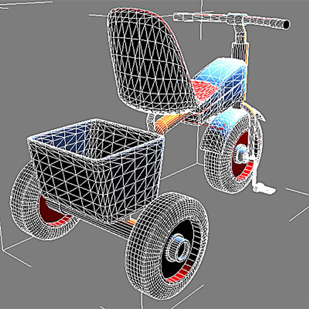 3d children child tricycle model
