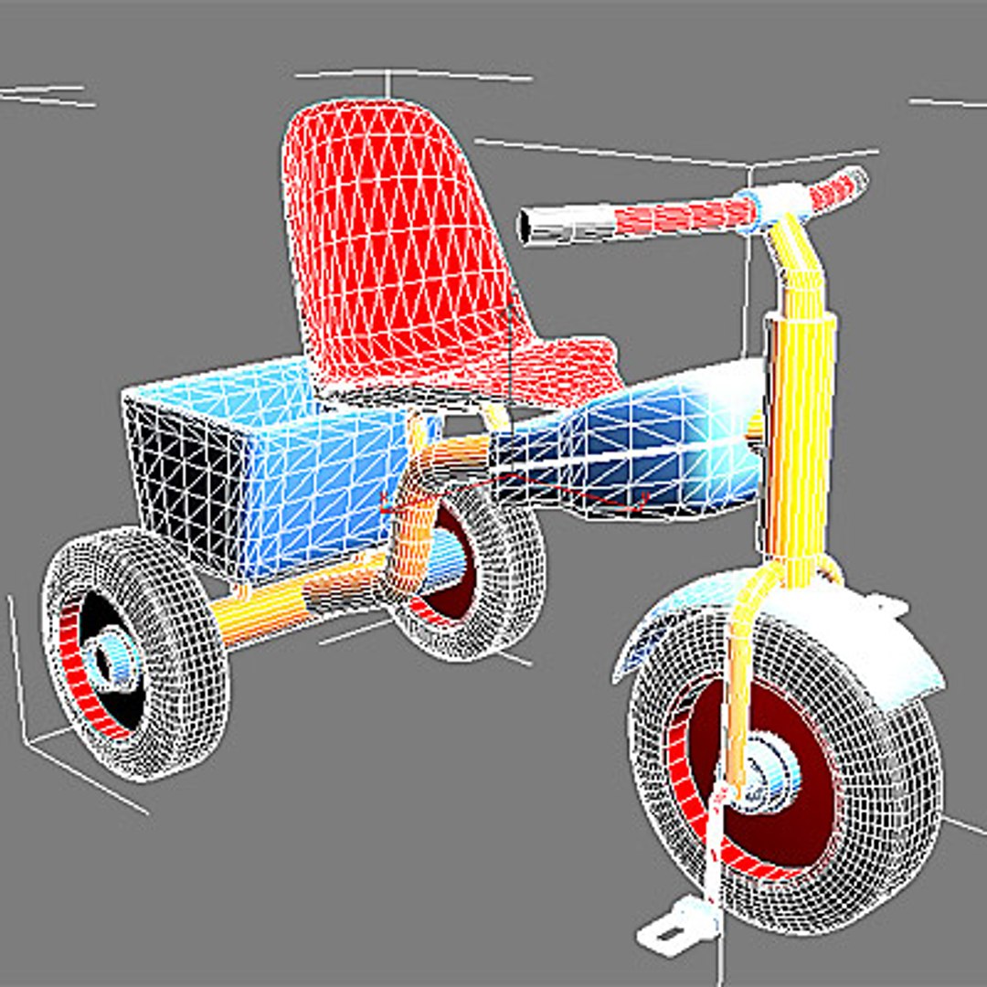 3d children child tricycle model