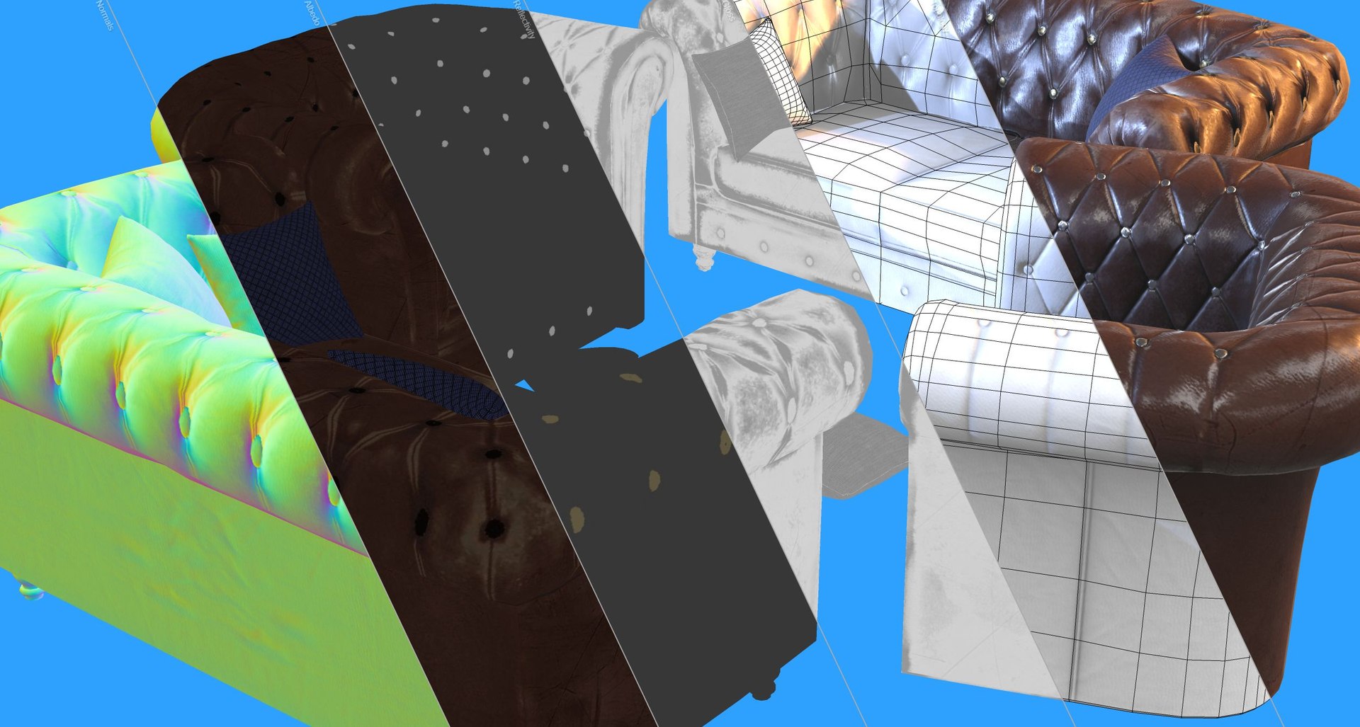 3D Chesterfields - PBR Game Ready Props - TurboSquid 2038853