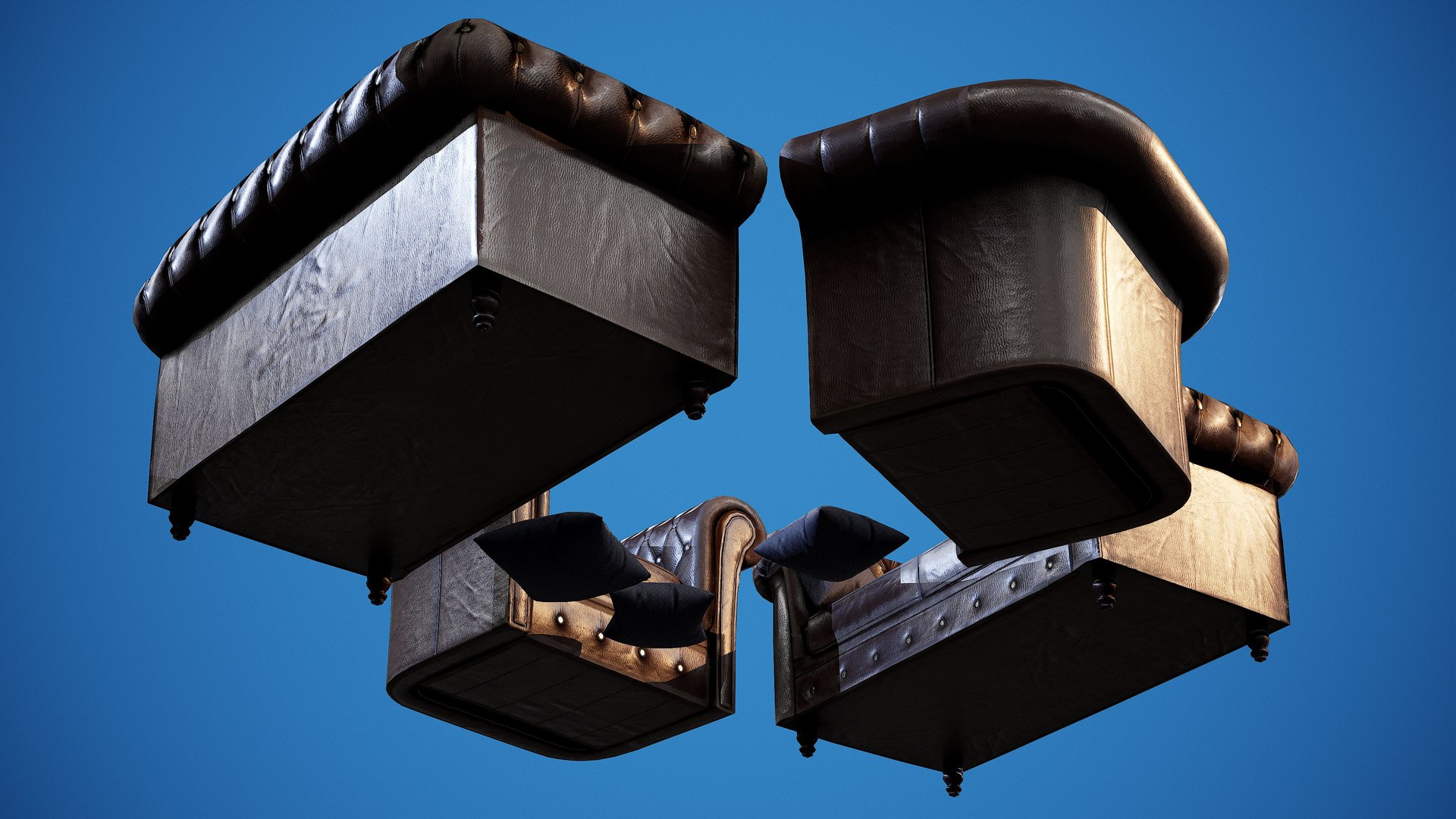 3D Chesterfields - PBR Game Ready Props - TurboSquid 2038853